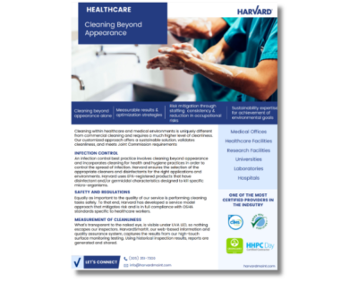 Healthcare | Harvard Maintenance Hospital Cleaning Company